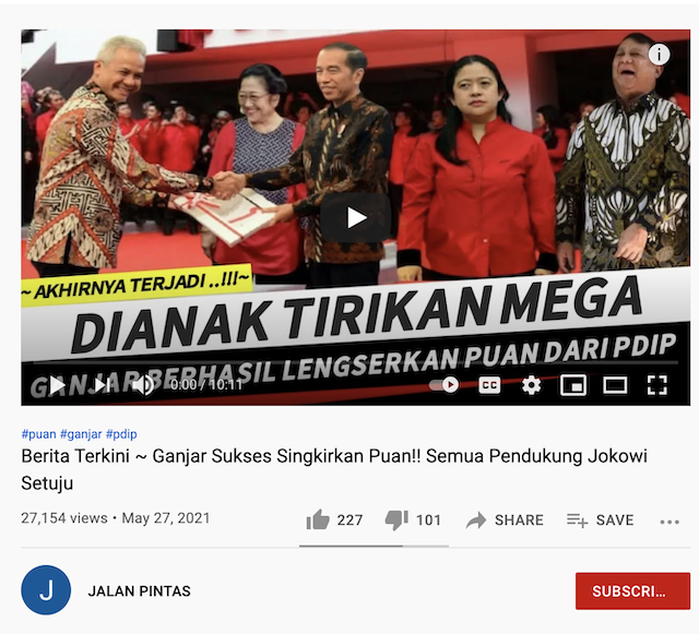 [Cek Fakta] Ganjar Singkirkan Puan dari PDIP? Ini Faktanya